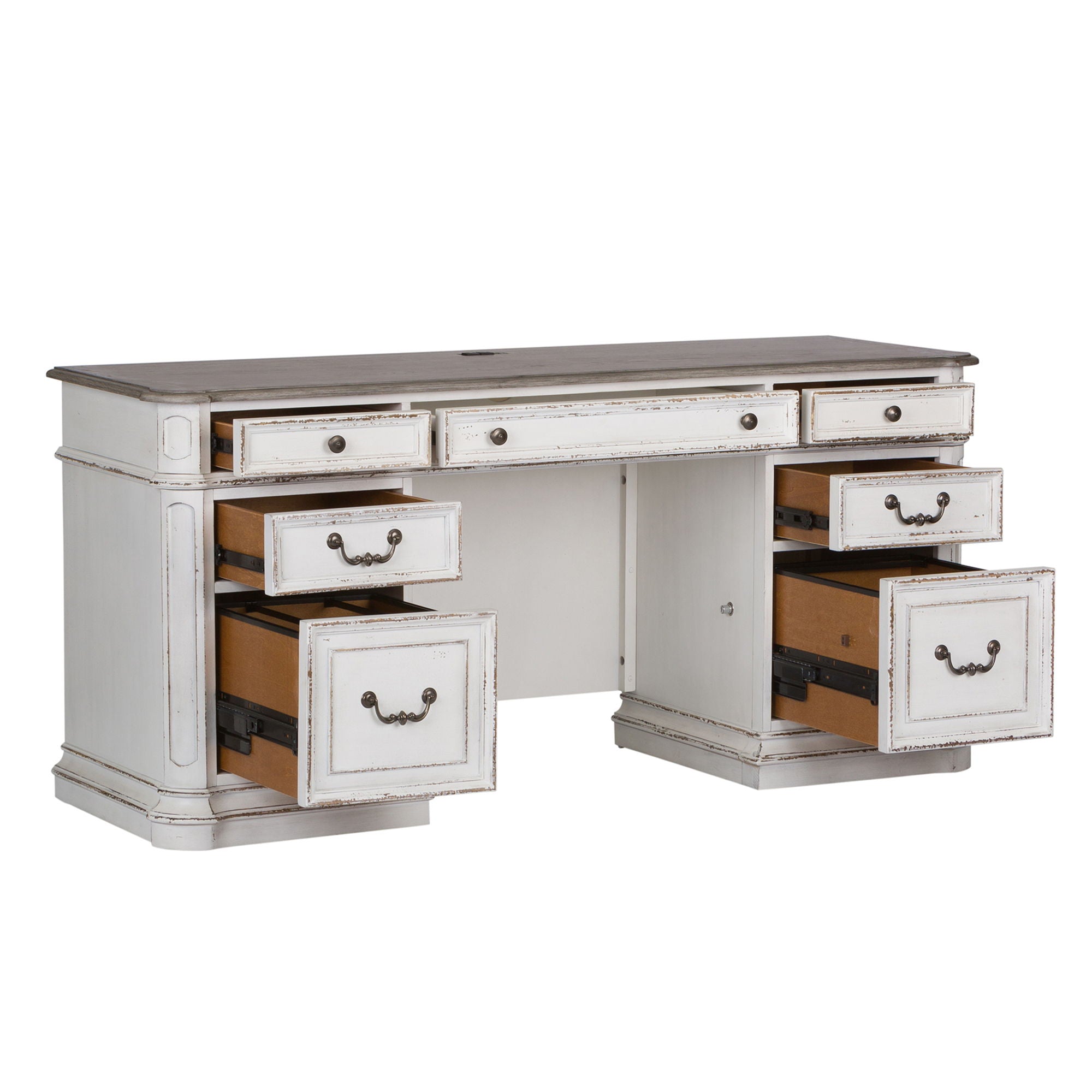 Magnolia Manor - Jr Executive Credenza Base - White